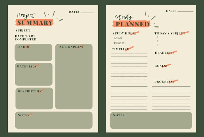 Design a custom printable journal, planner, tracker by Antaratripathi ...