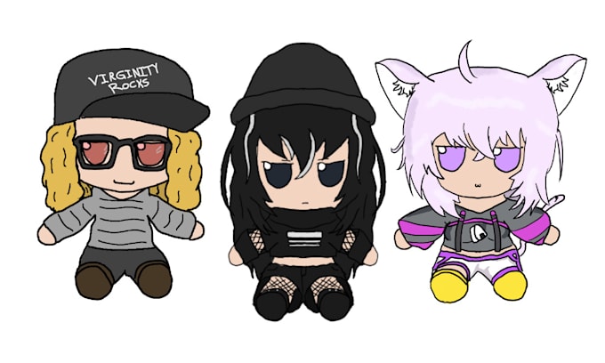 Draw any character as a fumo by Aie_024 | Fiverr