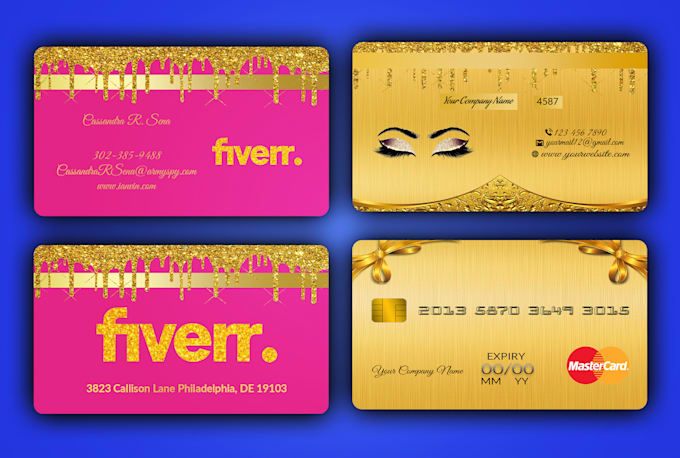 Do credit card style, luxury business card design in 16 hour by Sarkar ...