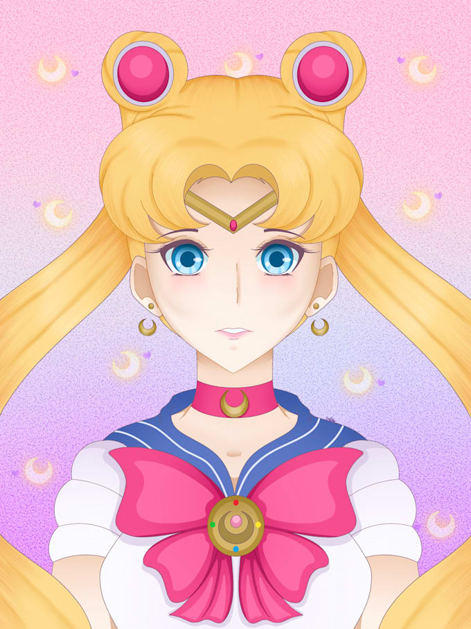 Draw magical girls from animes by Somagical | Fiverr