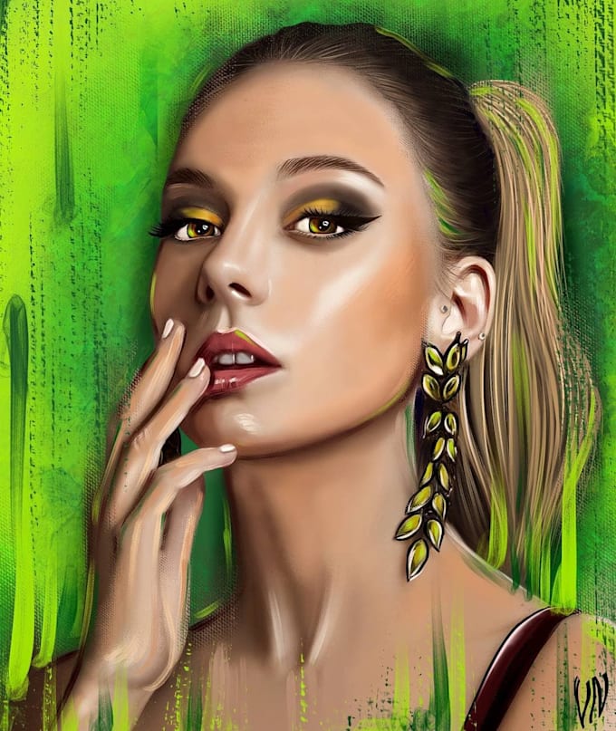 Draw a digital realistic portrait by Leradigitalart | Fiverr