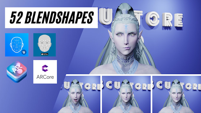 Create blendshape apple arkit blend shapes for you by Scultore3d | Fiverr