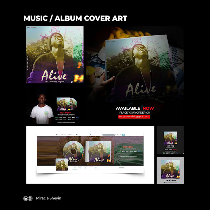 Instantly create spectacular hd music cover artwork by Miracoool | Fiverr