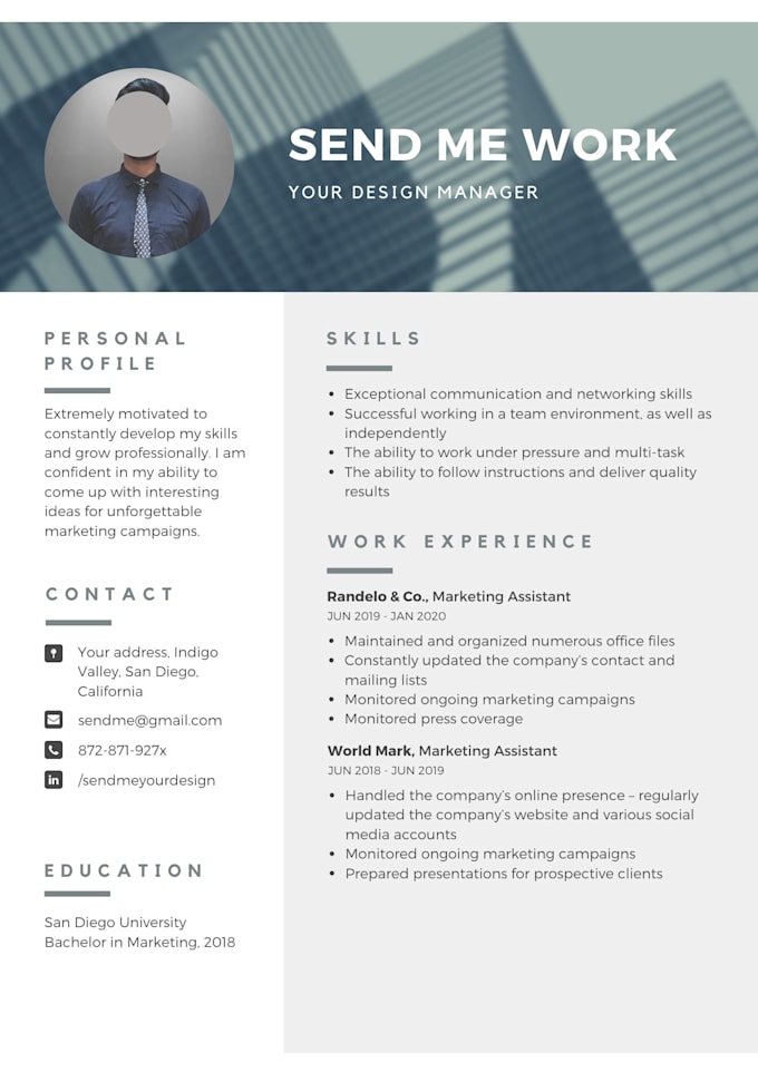 Design your posters, business cards, flyers, resume, social media ...