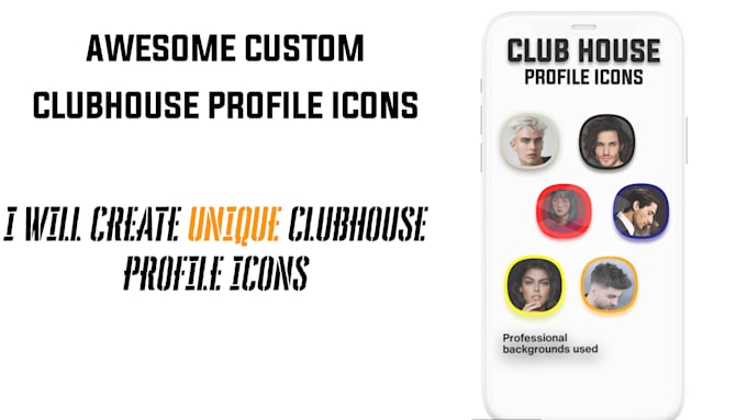 Awesome custom clubhouse profile icons by Neverdesigner | Fiverr