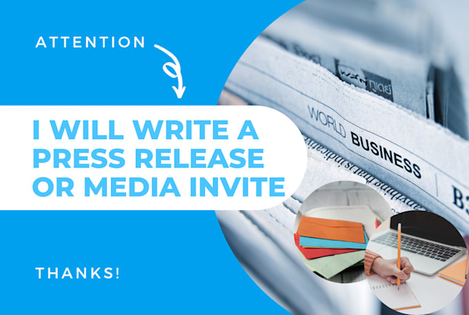 Write your press release or media invite by Tracylow | Fiverr
