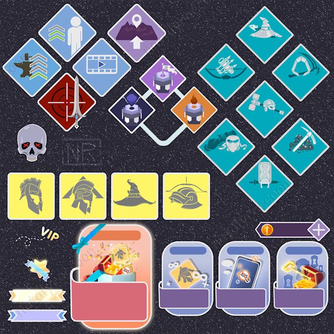 Draw ui elements for your games by Natalyraccoon | Fiverr