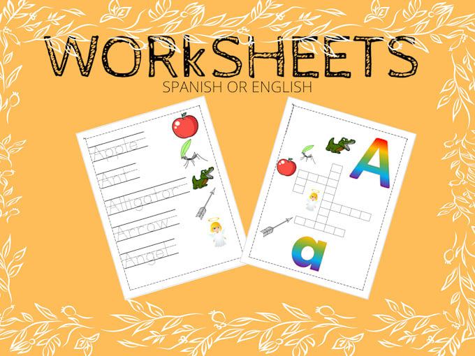 Design professional kindergarten worksheets by Mel_computing | Fiverr