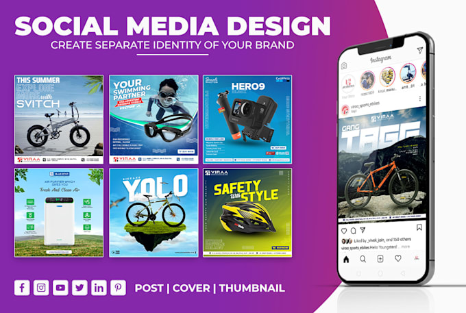 Design creative social media designs by Janmeshpatel | Fiverr