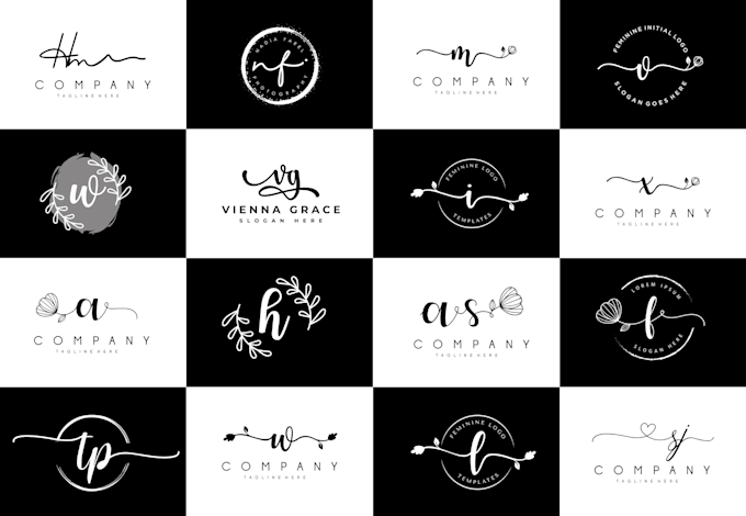 Do minimalist freestyle signature hand drawn watercolor geometric logo ...