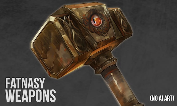 Draw fantasy dnd weapon art for your game by Tritonart | Fiverr