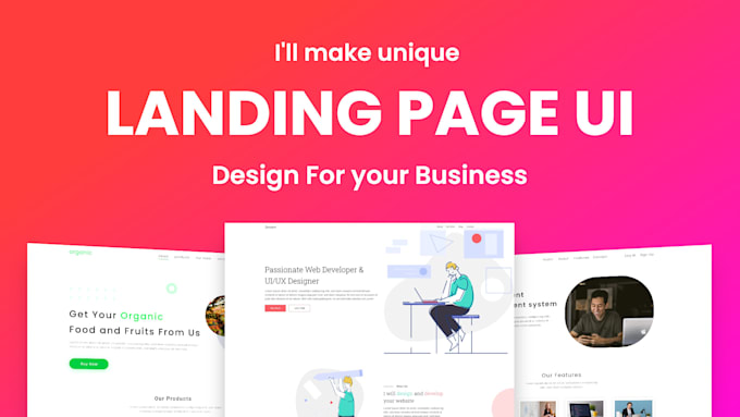Design unique landing page ui for your business using figma by ...