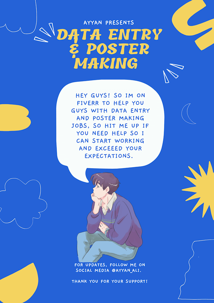 Do data entry and poster making by Ayyanali622 | Fiverr