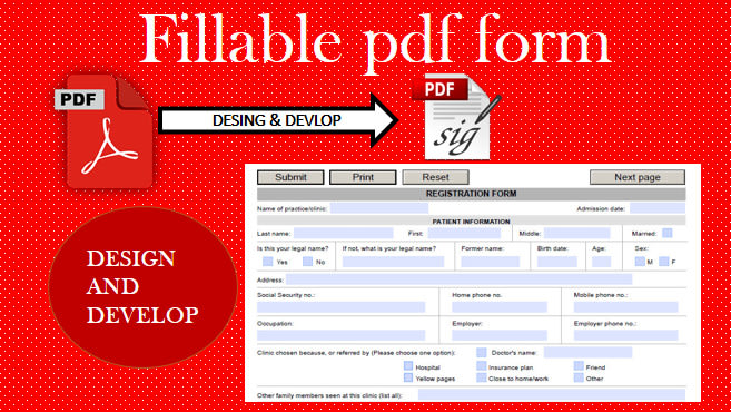 Create fillable pdf form or design your pdf form by Amartyadevsharm ...