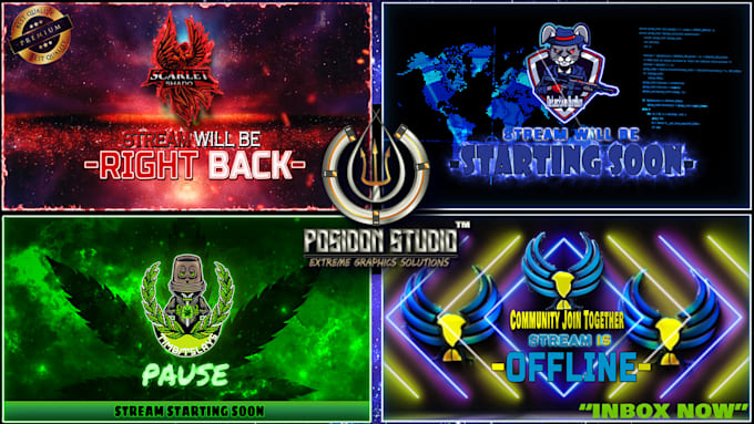 Design cool twitch overlays and complete stream layouts pack by Posidon ...