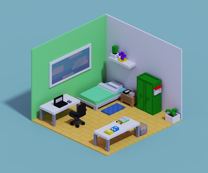 Make a voxel art scene by Lenin_its_bored | Fiverr