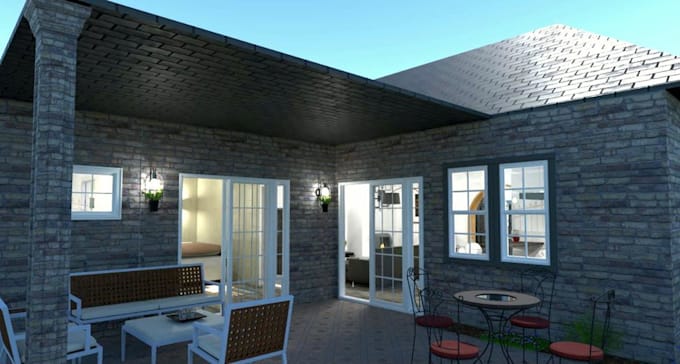 Basic rendering interior and exterior design by Achito | Fiverr