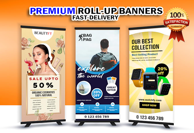 Design premium roll up banner, retractable banner, standee by Netralyy ...