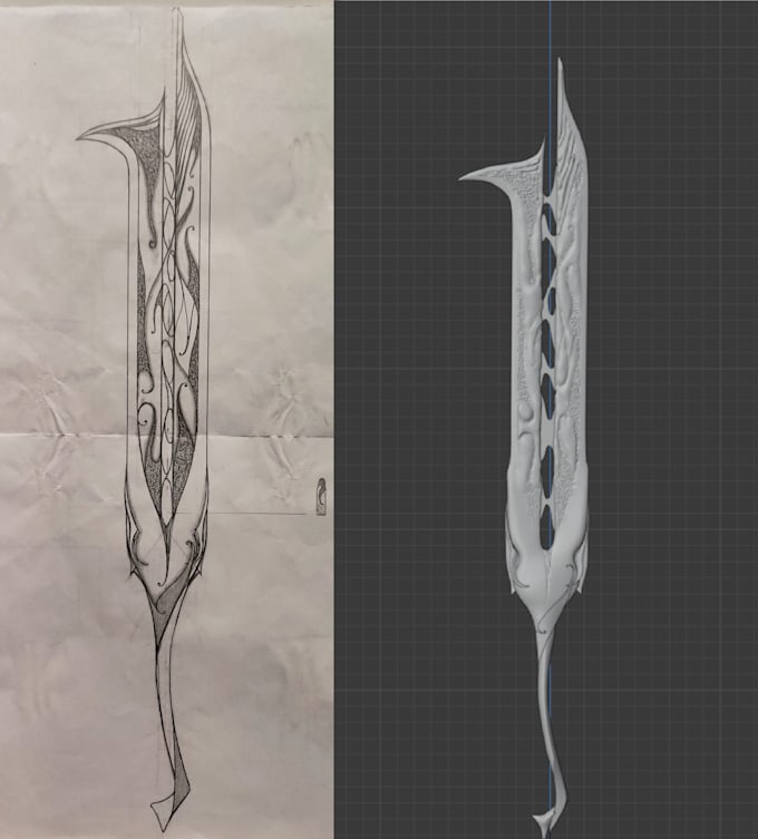 Turn your drawing into a 3d model by Strixii | Fiverr