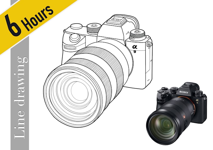 Do a detail vector line drawing illustration of any image by Sachith ...