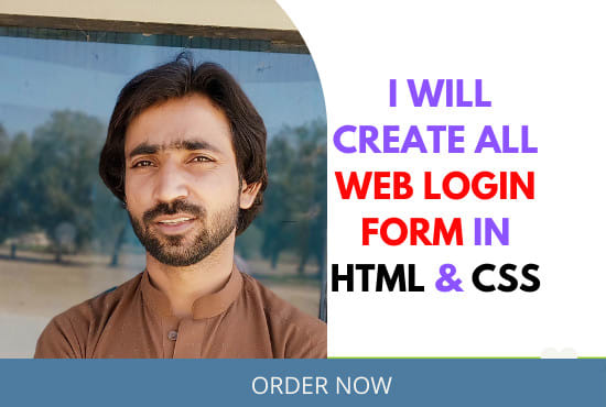 Create all web login forms using html and css by Ameebaloch | Fiverr