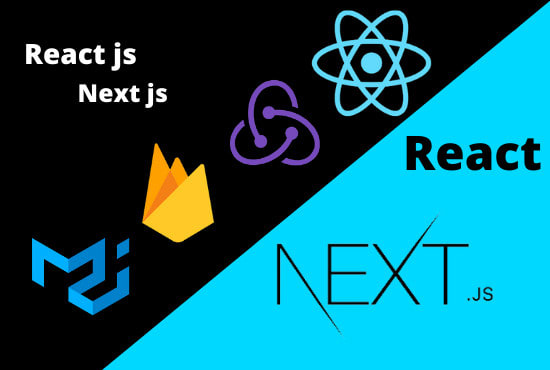 Create your website using react js next js to be your react developer ...