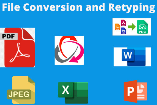 Convert pdf to word, power point, excel and retyping work by ...