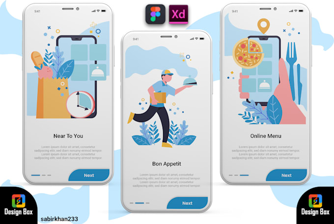 Design splash and onboarding screens by Sabirkhan233 | Fiverr