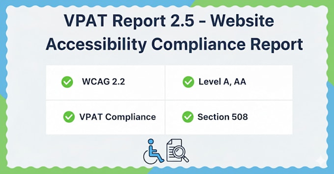 Create wcag vpat report ada section 508 compliance by Ritvik_qa | Fiverr