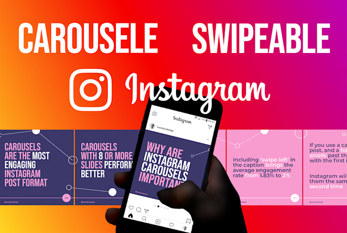 Create swipeable instagram carousel post by Mondondesign | Fiverr