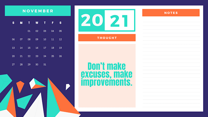 Design professional planner calendar by Rakesh7097 | Fiverr