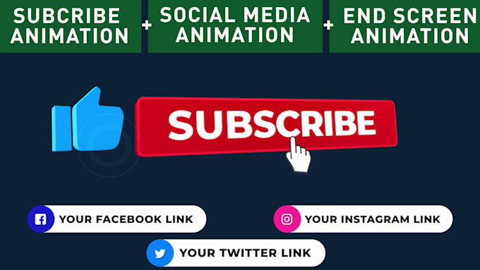 Do youtube outro with subscribe and end screen animation by ...