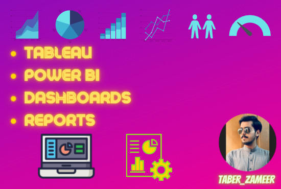 Build power bi and tableau dashboard and report by Taber_zameer | Fiverr