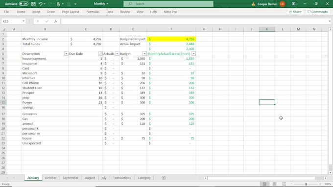 Create formulas and streamline spreadsheets by Michaeldavs | Fiverr
