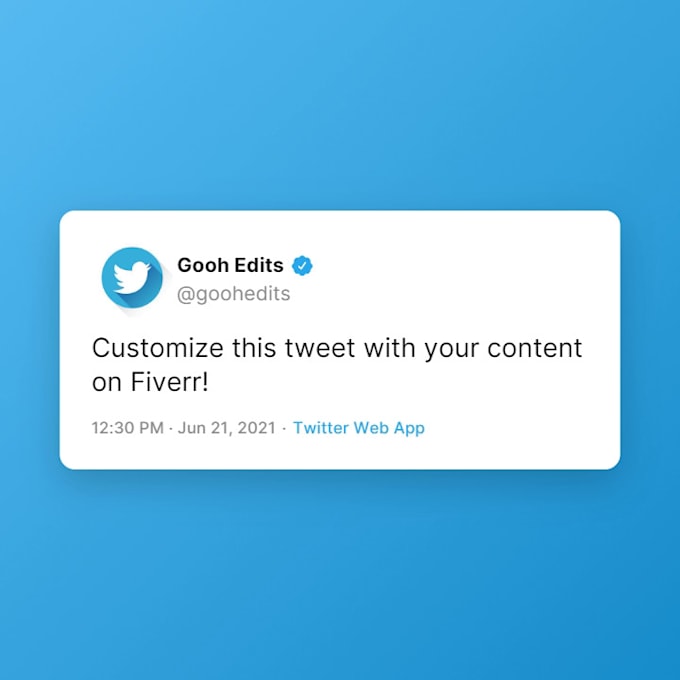 Create a custom fake tweet of your choice by Goohedits | Fiverr