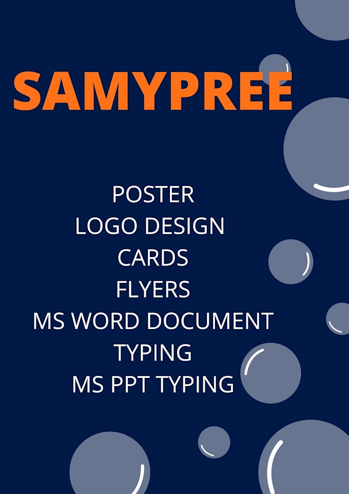 Make a posters , logo and ms word document typing by Samypree | Fiverr