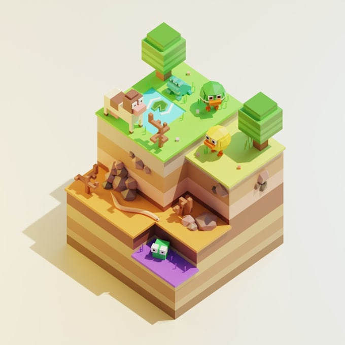 Create efficient 3d models for your mobile games by Ethanronart | Fiverr