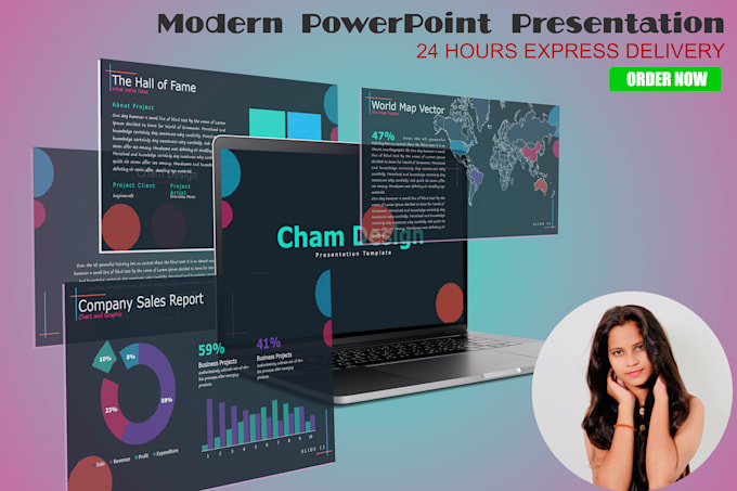 Design professional powerpoint presentation up to 20 slides by Cham ...