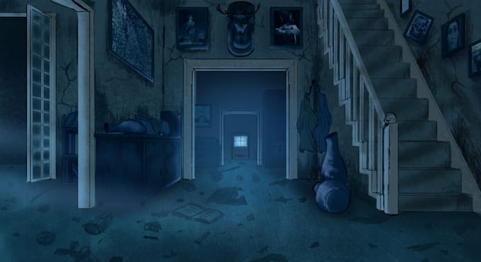 Draw simple animation background or just bg illustration 2d anime by ...