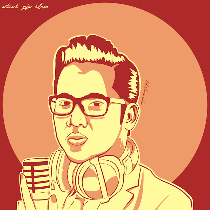 Make a three color vector portrait photo by Janisancaka | Fiverr