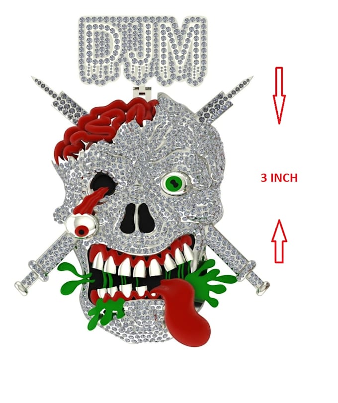 Modern custom hip hop jewellery design and 3d cad model by Krunal002 ...