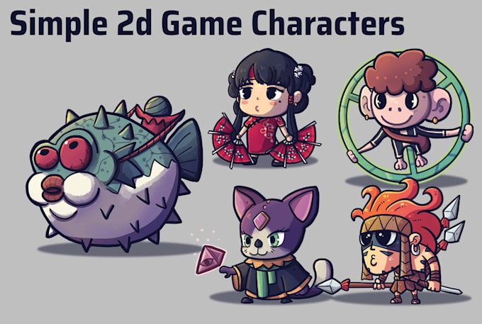 I will create simple 2d game characters – Fiverrpro