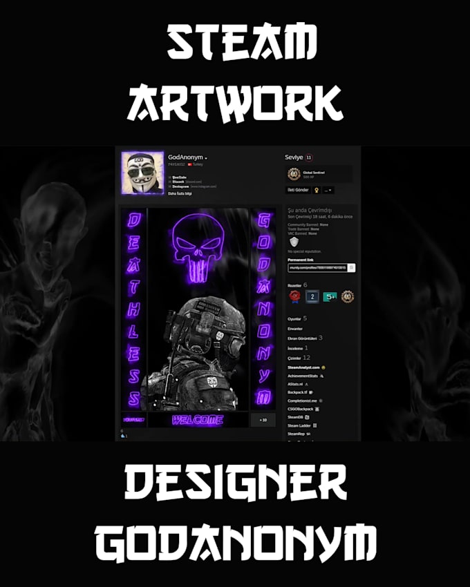 Create high quality steam artwork by Godanonym | Fiverr