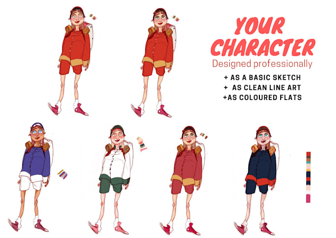 Create an expressive character design for you by Beatrice_arts | Fiverr