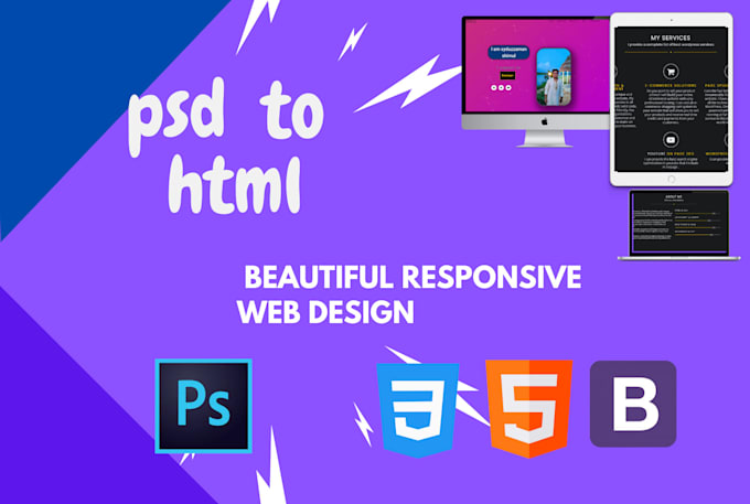 Convert, psd, pdf, png, jpeg to html template template by Codershimul ...