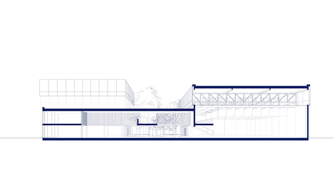 Create a detailed section line drawing by Hrachel_sn | Fiverr