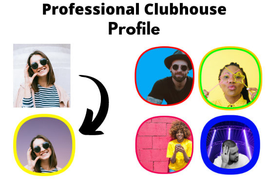 Create custom professional clubhouse profile picture by Generalboy | Fiverr