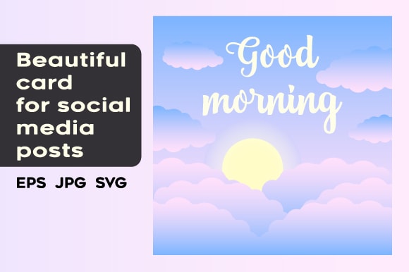 Good morning card design with text by Albertbs7 | Fiverr