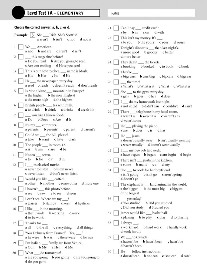 Make grammar worksheets for you by Kite_runner14 | Fiverr