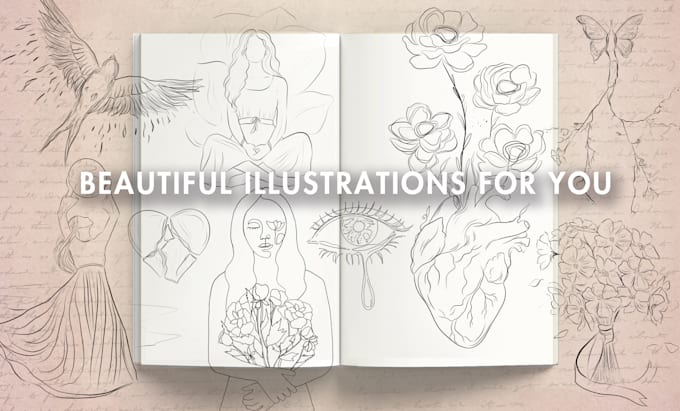 Illustrate line art for your poetry by Fatimaseehar | Fiverr